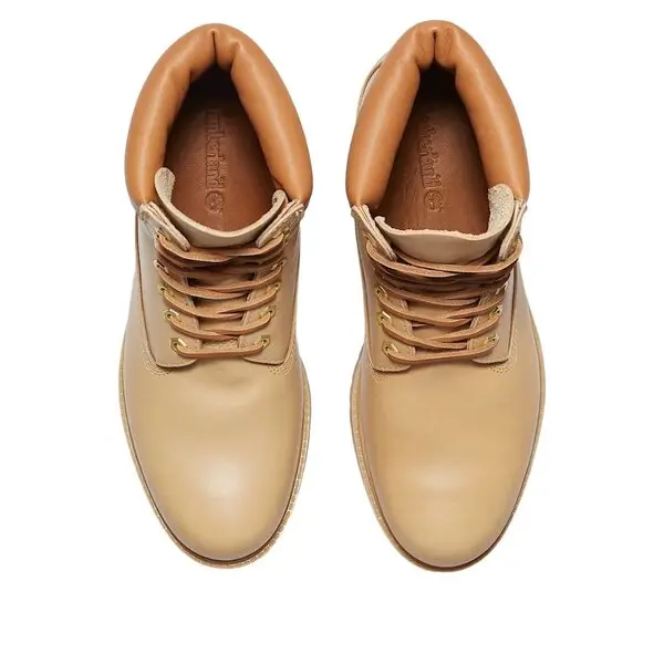 Timberland Premium 6 Inch Waterproof Leather Boots - Beige