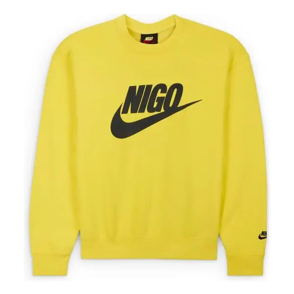 Nike X Nigo Fleece Sweatshirt 'yellow Black - Yellow/black