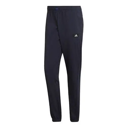 Adidas Training Series Solid Color Logo Printing Bundle Feet Casual Sports Pants/trousers/joggers Black - Default Color