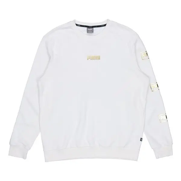 PUMA Holiday Bronzing Logo Pullover - White