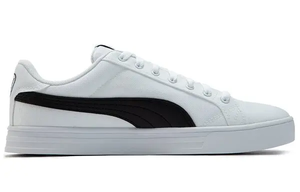 PUMA Smash Vulc Retro Casual Skateboarding Shoes - White/black