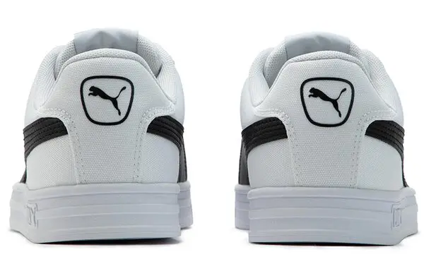 PUMA Smash Vulc Retro Casual Skateboarding Shoes - White/black