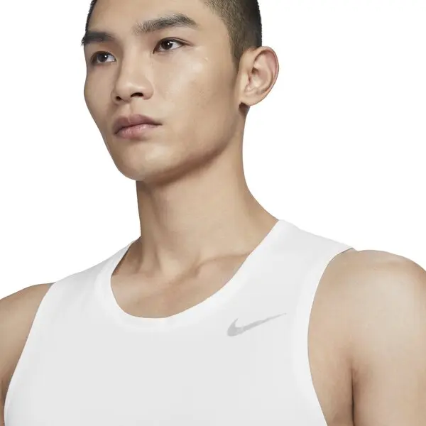 Nike Dri-fit Miler Running Vest - White