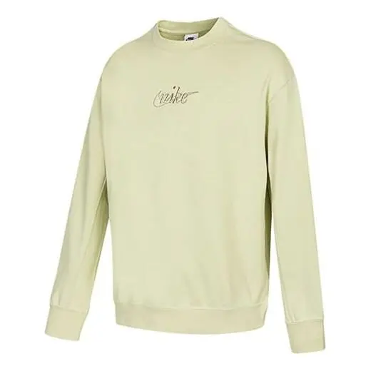 Nike Embroidered Logo Sports Round Neck Pullover Green - Default Color