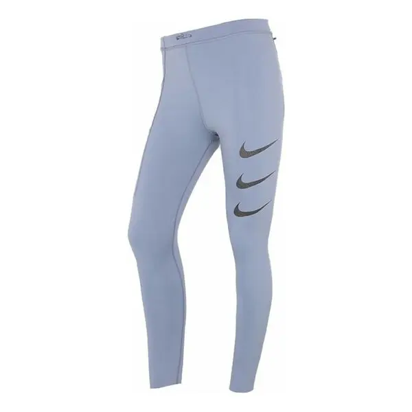 Nike Epic Luxe Run Division Printing Fitness Leggings - Gray
