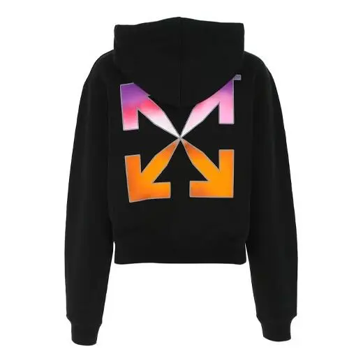 Off-White Gradient Logo Hoodie - Black
