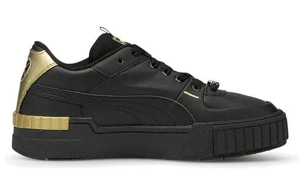 PUMA Cali Sport Metallic Leather Lace-up Sneakers - Black
