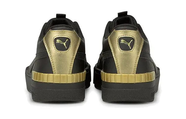PUMA Cali Sport Metallic Leather Lace-up Sneakers - Black