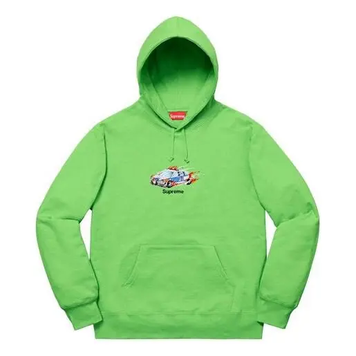 Supreme Fw19 Week 5 Cop Car Hooded Sweatshirt - Green