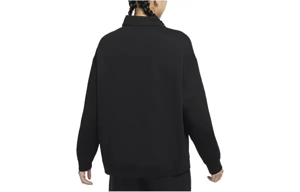 Nike Essential Swoosh Quarter-zip Top - Black/white