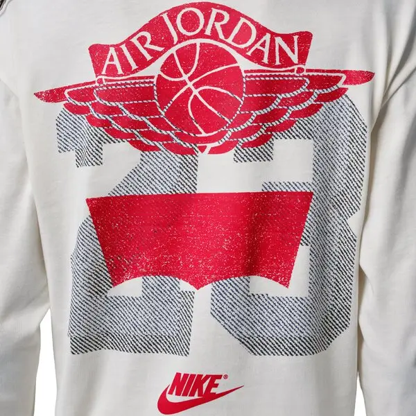 JORDAN X Levi's Long Sleeve T-shirt 'beige Red Grey
