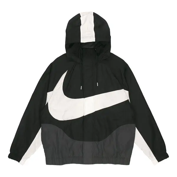 Nike Swoosh Hooded Woven Jacket - Black