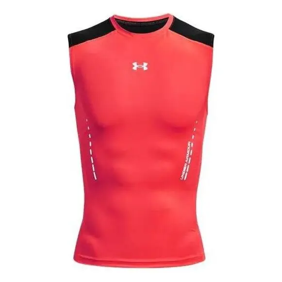 Under Armour Heatgear Vent Compression Sleeveless Top - Pink/red