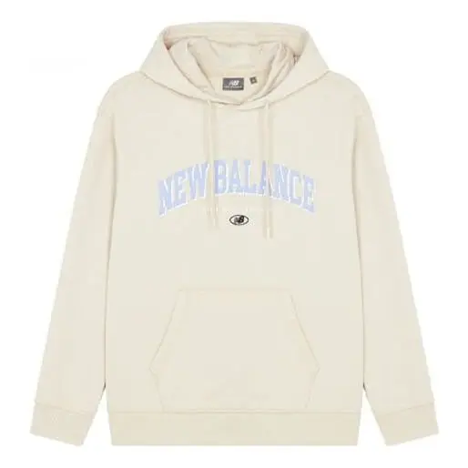 NEW BALANCE Lifestyle Hoodie - Cream White/blue