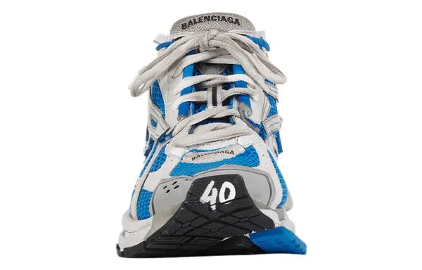 Balenciaga Runner Sneakers - White/blue/black