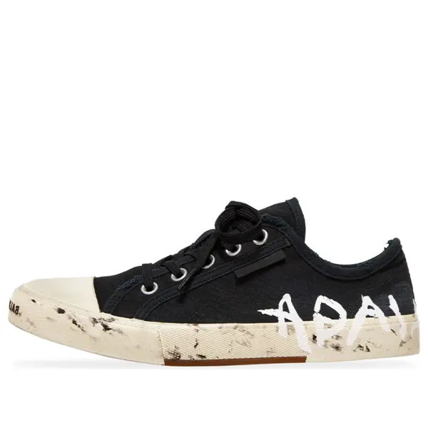 Balenciaga Low Top Graffiti Sneakers - Black/white