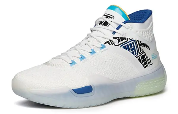ANTA Badao Basketball High-top Sneakers - White/blue/black