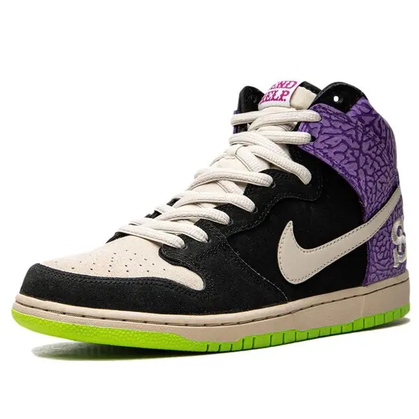 Nike Dunk High Premium 'send Help 2' Sneakers - Black/mortar-dark Raspberry