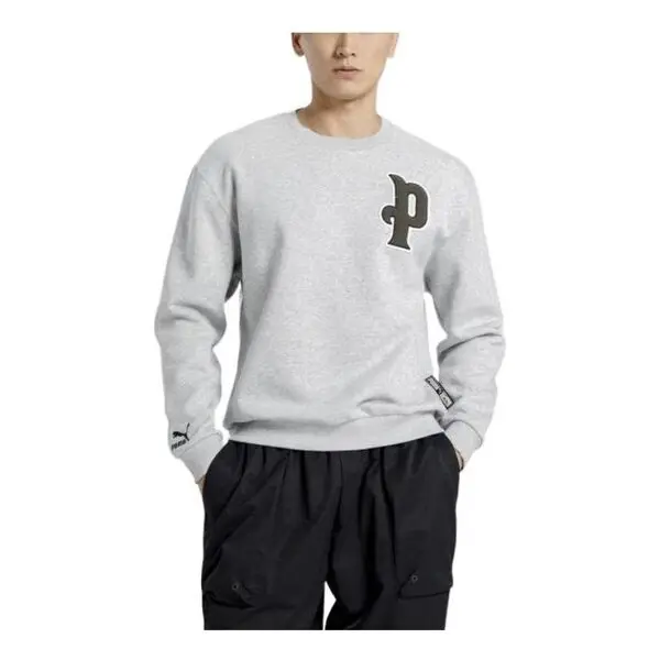 PUMA Varsity Logo Sweatshirt - Grey