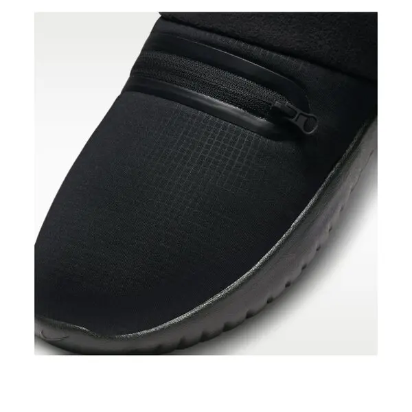 Nike Burrow Zip Up Slip On Casual Slippers - Black