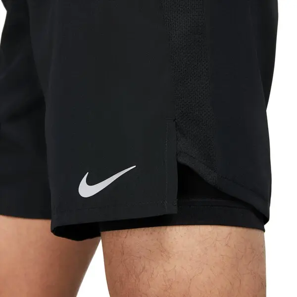 Nike Solid Color Logo Casual Running Sports Black Shorts