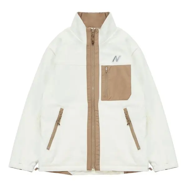NEW BALANCE Color Block Zip-up Jacket - Khaki
