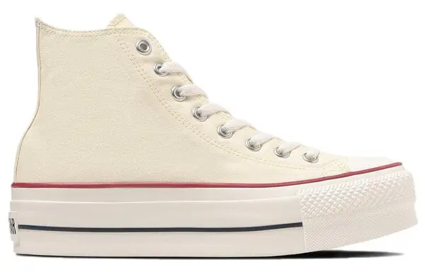 CONVERSE Chuck Taylor All Star Lifted High Top Sneakers - Ivory/red/black