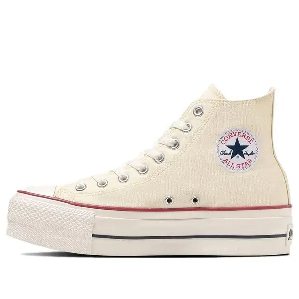 CONVERSE Chuck Taylor All Star Lifted High Top Sneakers - Ivory/red/black
