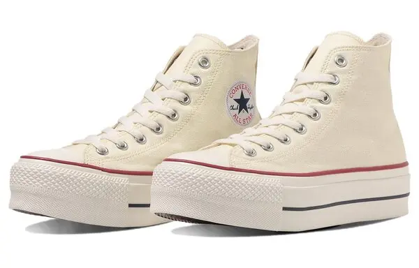 CONVERSE Chuck Taylor All Star Lifted High Top Sneakers - Ivory/red/black