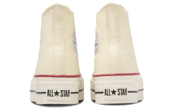 CONVERSE Chuck Taylor All Star Lifted High Top Sneakers - Ivory/red/black