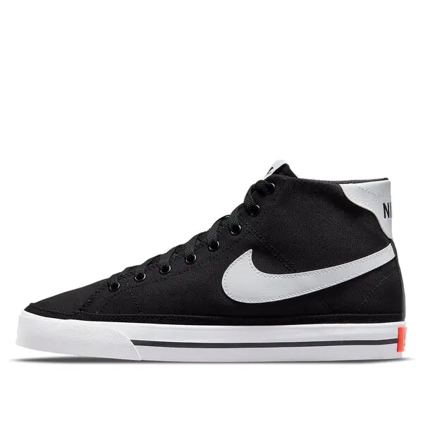 Nike Court Legacy Canvas Mid Sneakers - Black/white