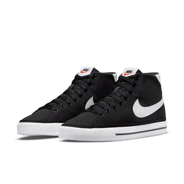 Nike Court Legacy Canvas Mid Sneakers - Black/white