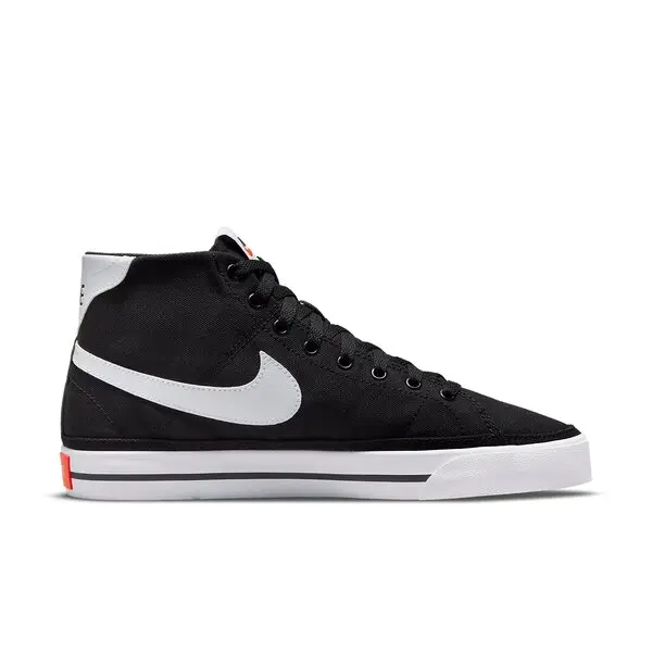 Nike Court Legacy Canvas Mid Sneakers - Black/white