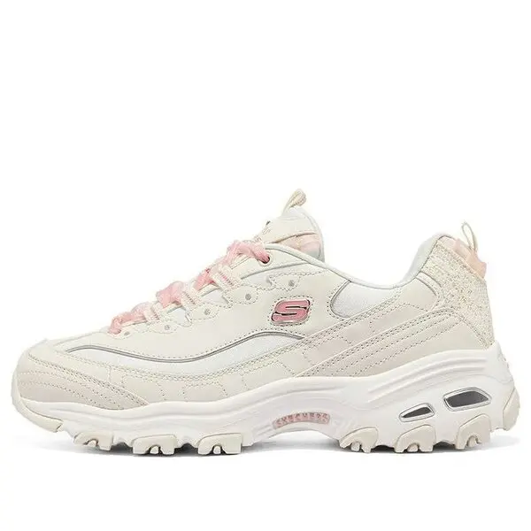 Sketchers D'lites 1.0 Lace-up Sneakers - Beige/white/pink
