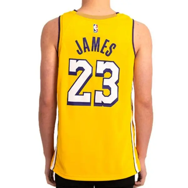 Nike Lakers Lebron James 23 Basketball Jersey - Yellow