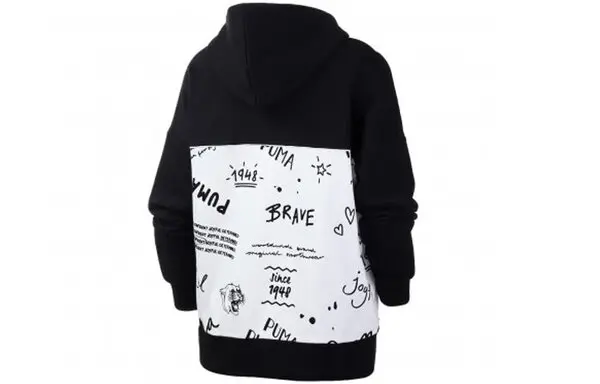 PUMA Classics Aop Logo Printing Drawstring Hoodie