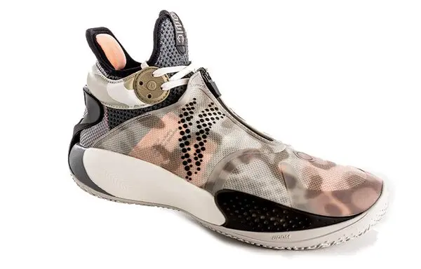 LI-NING Sonic Athletic Sneakers - White/brown/orange