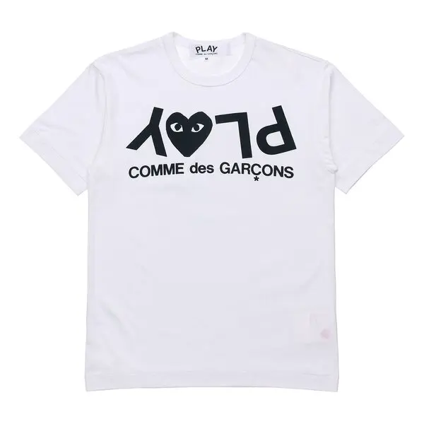 Play Comme Des Garcon Inverted Text T-shirt - White