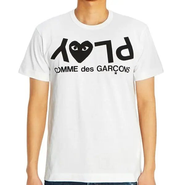 Play Comme Des Garcon Inverted Text T-shirt