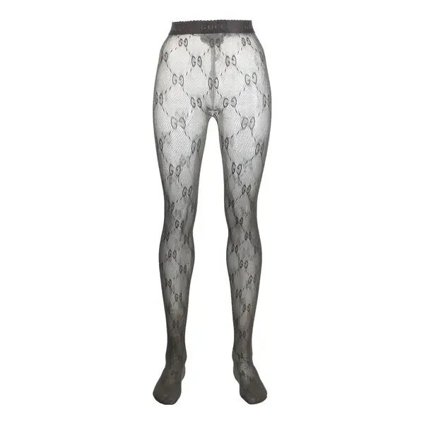 Gucci Monogram Tights - Grey