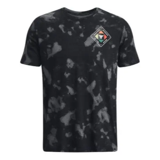 Under Armour Project Rock Hwir Printed Short Sleeve T-shirt 'black Grey - Black/pitch Grey