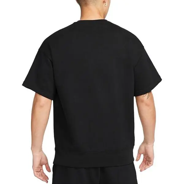 Nike Solo Swoosh Short Sleeve French Terry Top Asia Sizing 'black - Black/multi-color