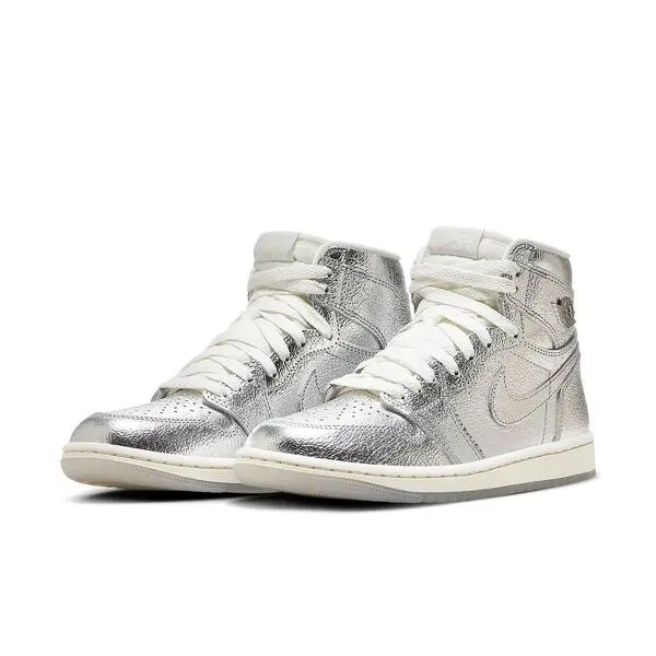 JORDAN 1 Retro High Og Metallic Sneakers - Silver/white