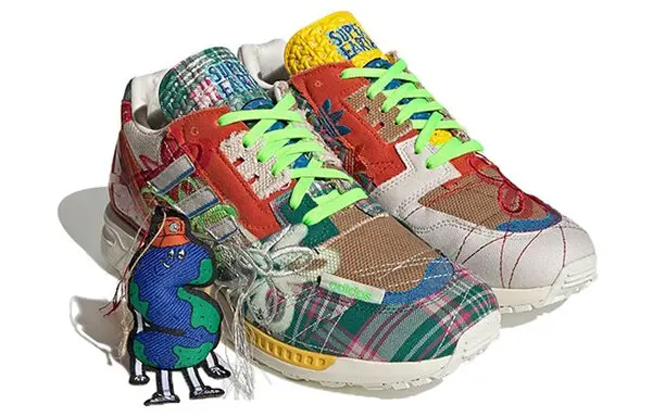 Adidas Sean Wotherspoon X Zx 8000 'super Earth' Sneakers - Cloud White/cloud White/red