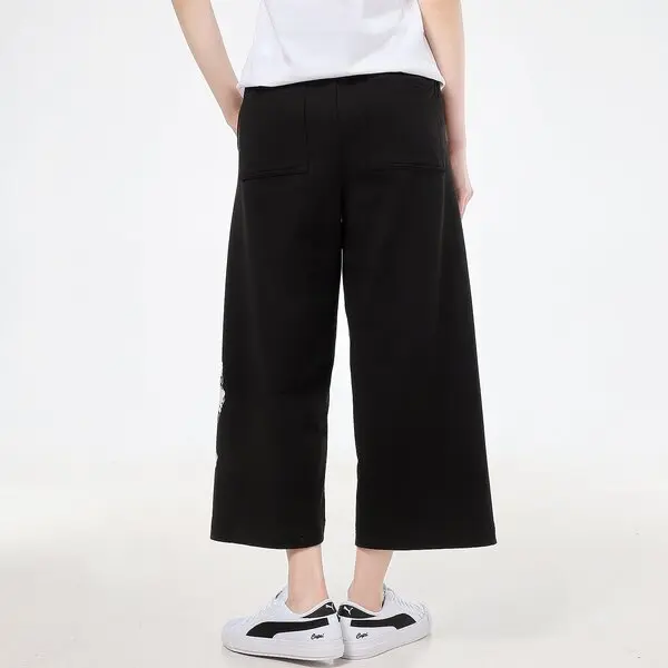 PUMA Logo Printed Knit Casual Cropped Pants
