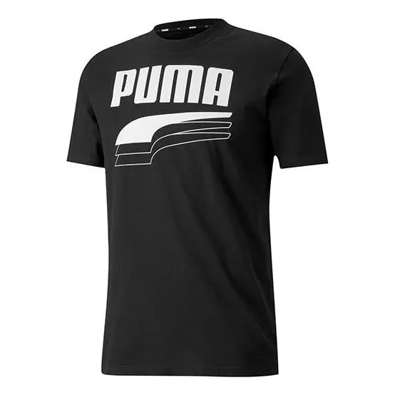 PUMA Alphabet Printing Casual Short Sleeve - Black