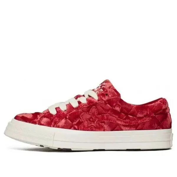 CONVERSE Golf Le Fleur X One Star Quilted Velvet Cherry