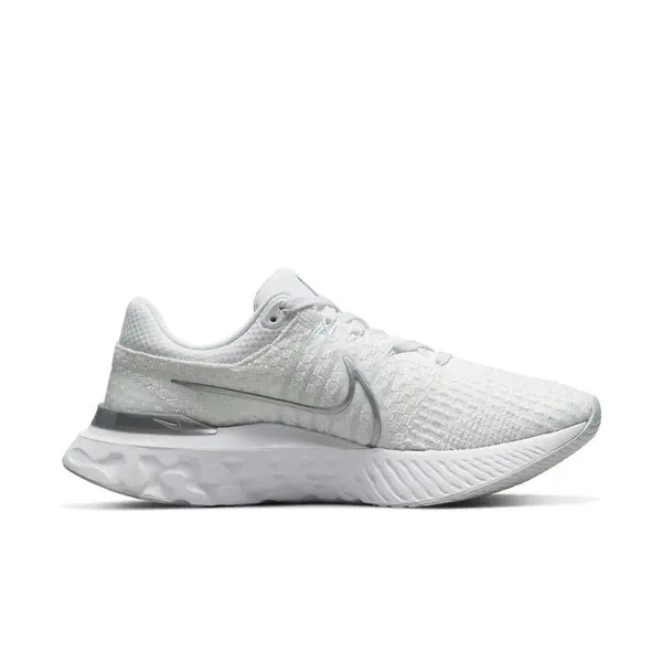 Nike React Infinity Run Flyknit 3 Athletic Sneakers - White/gray