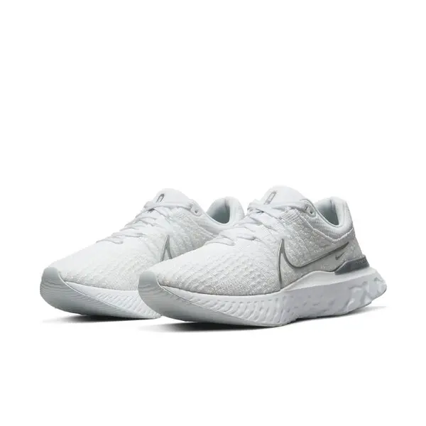 Nike React Infinity Run Flyknit 3 Athletic Sneakers - White/gray