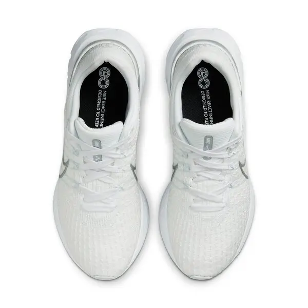 Nike React Infinity Run Flyknit 3 Athletic Sneakers - White/gray